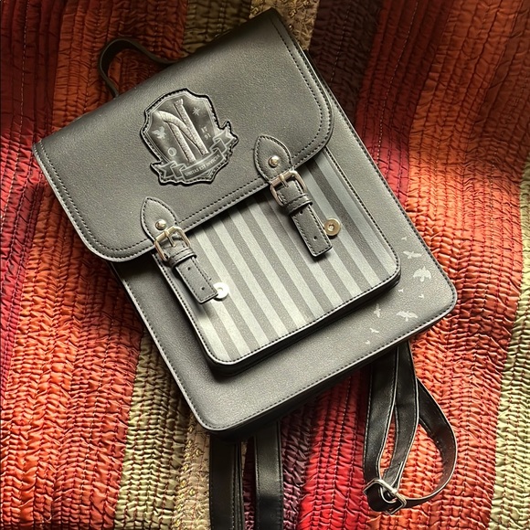 Disney | Bags | Wednesday Addams Nevermore Backpack Carryall Bag Gray ...